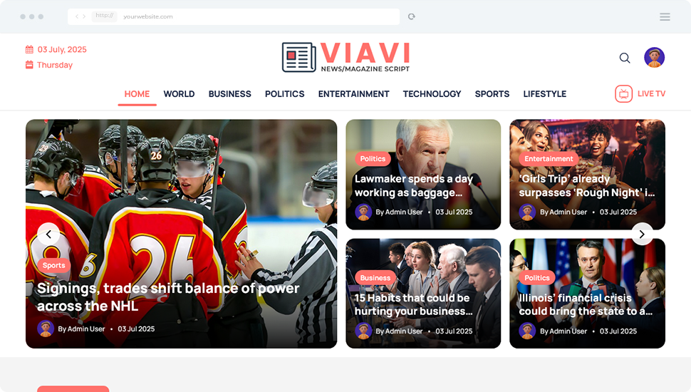 Viavi - News, Magazine & Blog Laravel CMS Script by viaviwebtech | CodeCanyon